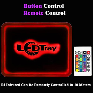 Led Rolling Tray-16 Colors Rechargeable-Usb C Fast Charging-Update-Light Up Glow Serving Tray Illuminate For Party,Bar (Glow tray(LED TRAY))