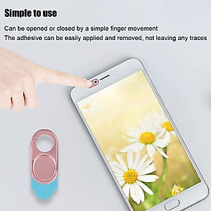 Fudax Webcam Cover Sticker, Durable Webcam Protect Sticker Metal 0.7 Mm Thickness Lens Cap with Wide Compatibility for Tablets(Pink)