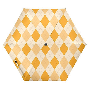 Argyle Pattern Repel Umbrella Windproof Travel Umbrella - Compact, Light, Automatic, Strong and Portable - Wind Resistant, Small Folding Backpack Umbrella for Rain - Men and Women