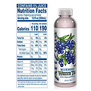 AriZona Premium Brewed Blueberry White, 20 Fl Oz, Pack of 24