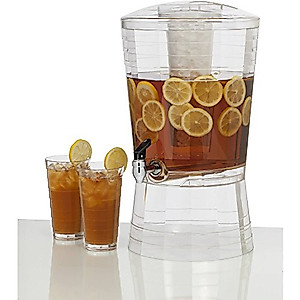 CreativeWare CreativWare 3-Gallon Mosaic Beverage Dispenser, Clear