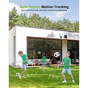 [ 10X Zoom ] TIEJUS Dual Lens Security Cameras Wireless Outdoor, 360° PTZ Solar Cameras for Home Security Outside, 2K Color Night Vision, Motion Alarm