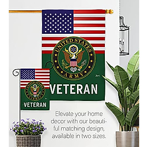 Americana Home & Garden US Army Veteran Garden Flag Armed Forces Rangers United State American Military Retire Official House Decoration Banner Small Yard Gift Double-Sided, Thick Fabric, Made in USA