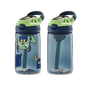 Contigo Aubrey Kids Cleanable Water Bottle with Silicone Straw and Spill-Proof Lid