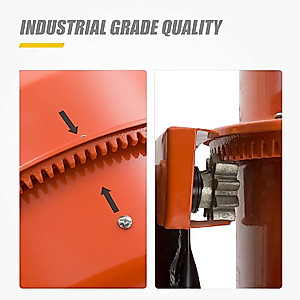 TABU 4.2 Cu Ft Electric Concrete Cement Mixer, 3/4HP 550W Mortar Mixing for Stucco/Seeds, Portable Wheelbarrow Machine (Orange)