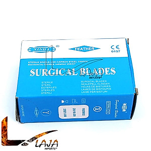 LAJA Imports 100 Scalpel Blades #10 and Includes One Handle Black #3