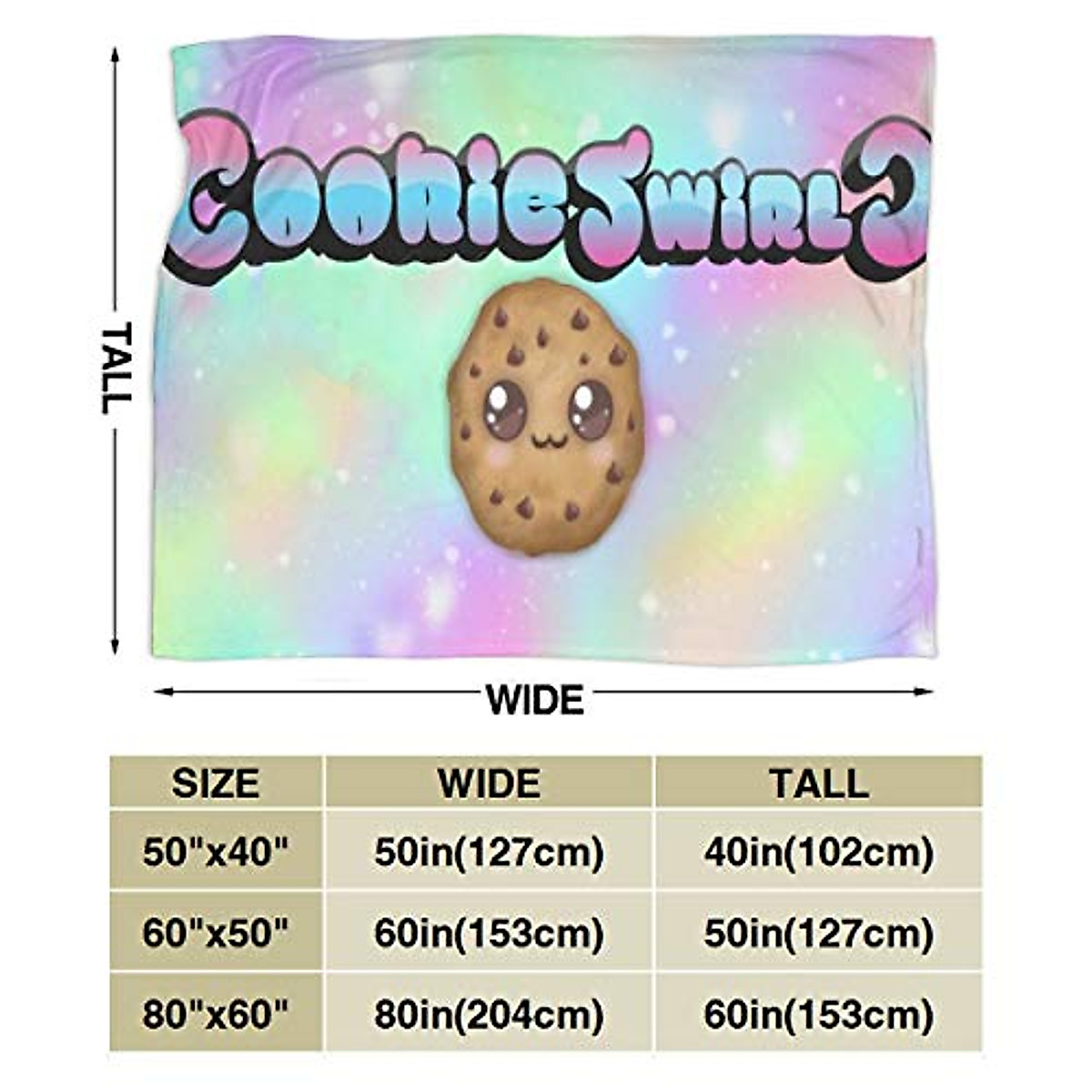 PatriciaHMarin Cookie Swirl C Blanket Soft Throw Blanket Flannel Lightweight Summer Fuzzy Thin Blanket for Couch Sofa Bed 50"x40"