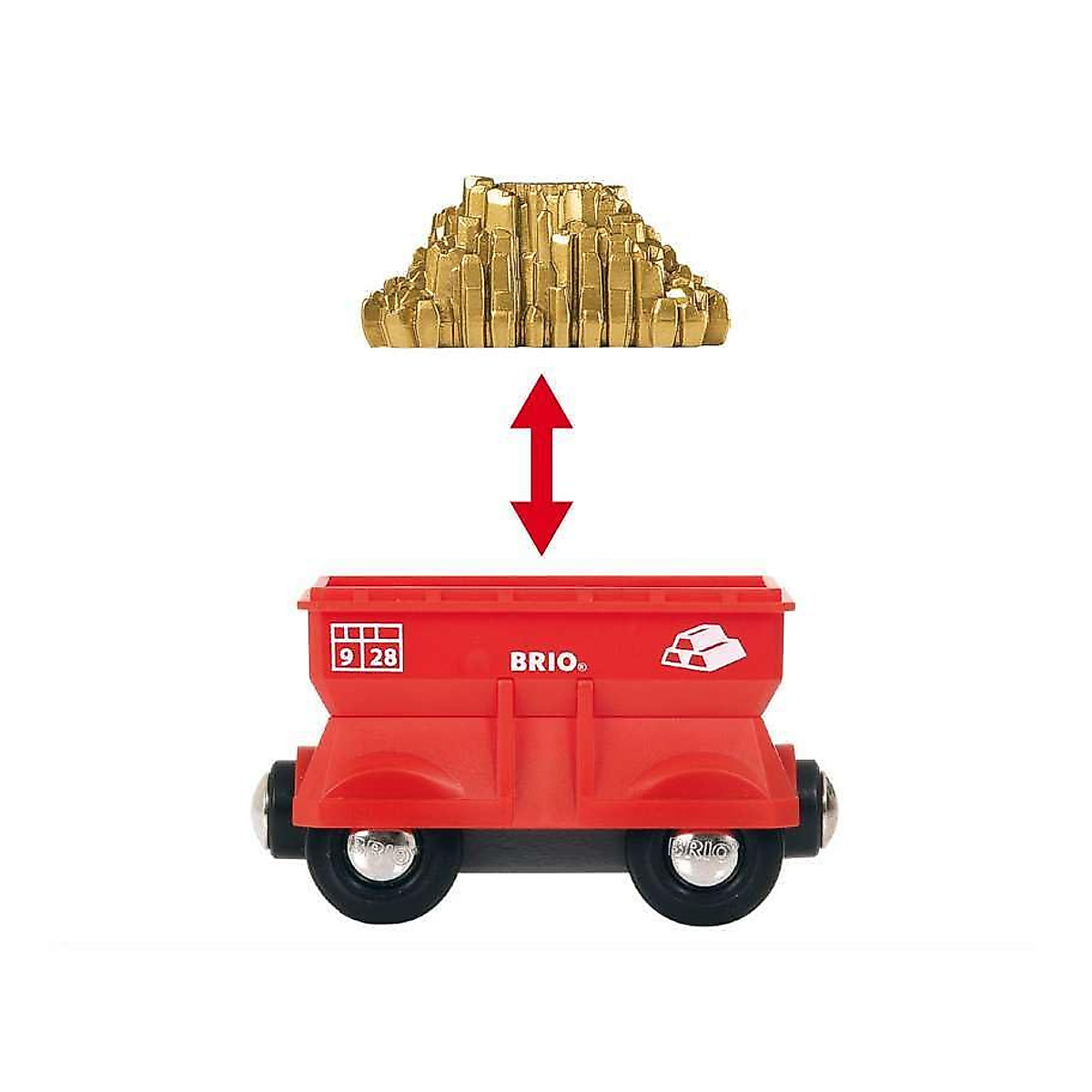 BRIO World - 33889 Crane & Mountain Tunnel | 7 Piece Toy Train Accessory for Kids | Interactive Play | FSC Certified Wood | Perfect for Ages 3 and Up