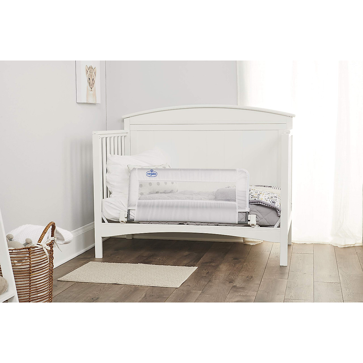 Regalo Swing Down Crib Rail, with Reinforced Anchor Safety System