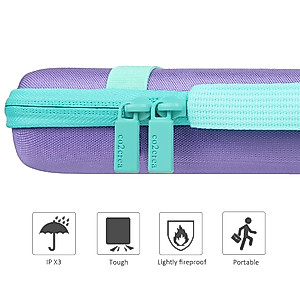 co2CREA Hard Case Replacement for Logitech POP Keys Mechanical Wireless Keyboard, Purple Case + Daydream Mint Zipper