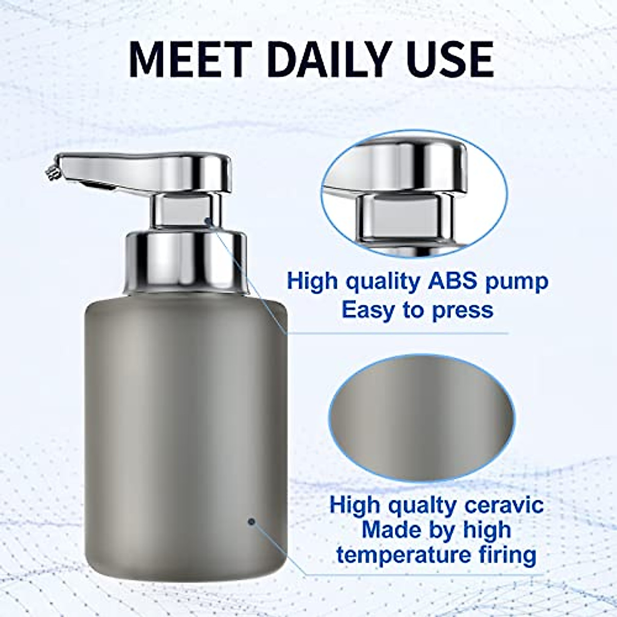 SYMINI Automatic Soap Dispenser, 11 oz Foam Hand Soap Dispenser, Rechargeable Touchless Foam Soap Dispenser for Bathroom Kitchen Office (Grey)
