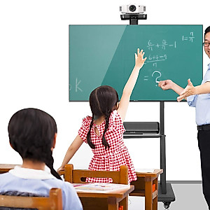 Suptek Mobile TV Cart Floor Stand for 32-70 inch TVs and LED LCD Screens Large Base Height Adjustable (ML1700S)