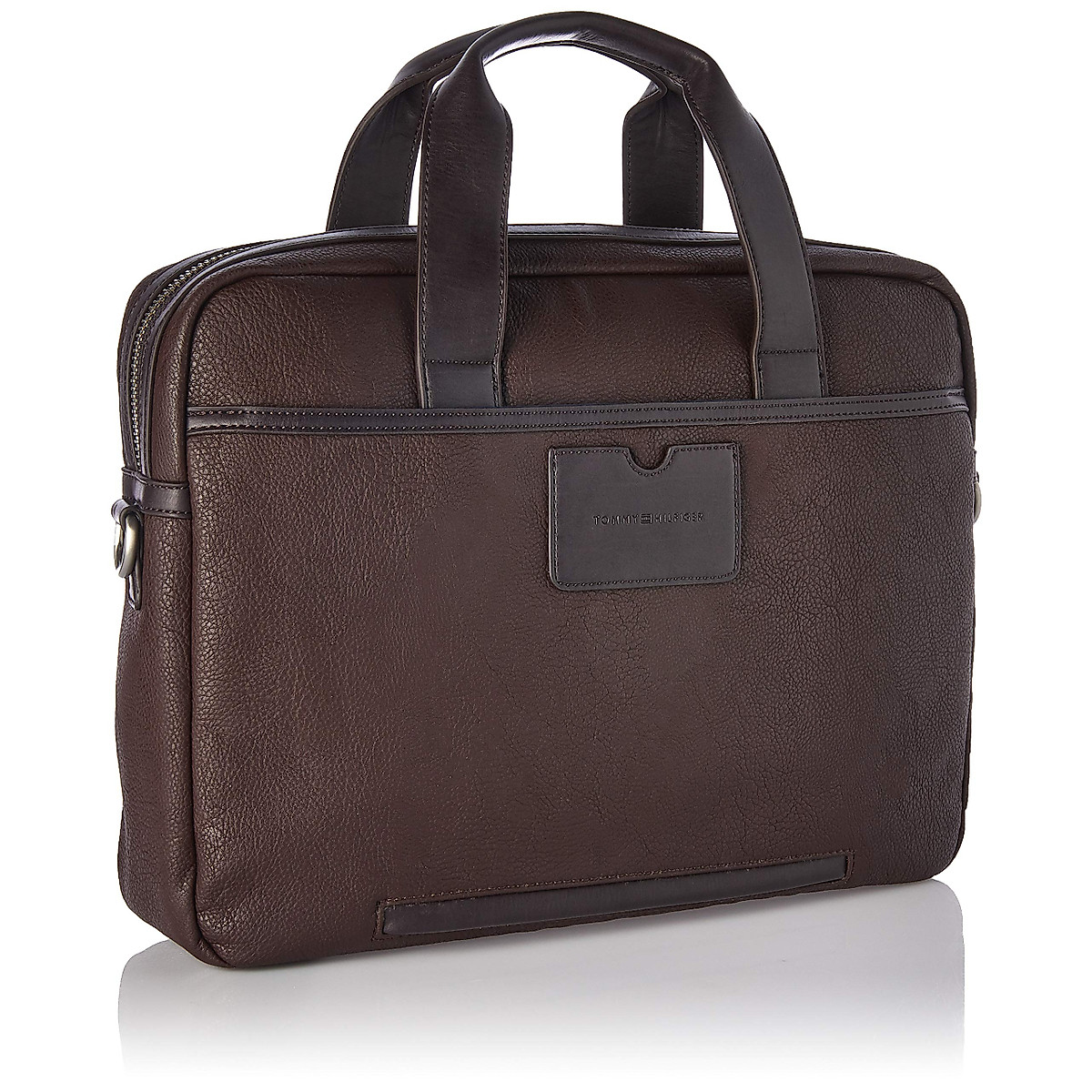 Tommy Hilfiger mens Tommy Hilfiger Leo BRIEFCASE, Dark Chocolate, OS US