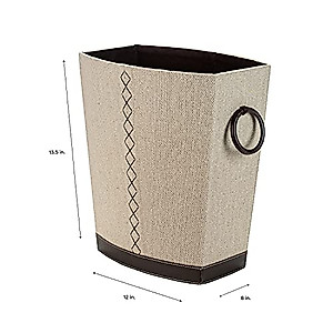 Organize It All Multi-Purpose Basket | Dimensions: 8" x 13.5" x 12" | Open Top | Great Storage | Home Organization | Handles for Easy Movement | Great for Office | Living Room | Beige