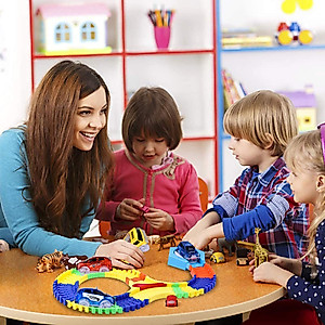 Track Cars Replacement Only Light Up Toy Cars with 5 Flashing LED Lights Toys Racing Car Track Accessories Compatible with Magic Tracks and Tracks with Most Track Cars for Boys and Girls (3 Pack)