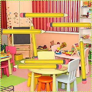 4 Pieces 44 Inch Giant Inflatable Pencils Balloon Back to School Dimensional Pencils Balloon Graduation Party Decoration for Back to School Classroom Garden Room Birthday Party Decorations