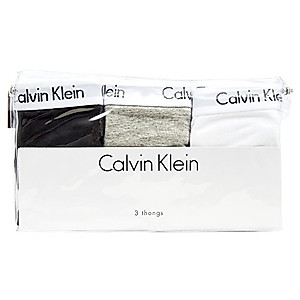 Calvin Klein Carousel 3-Pack Thong Black/White/Grey Heather SM (Women's 4-6)
