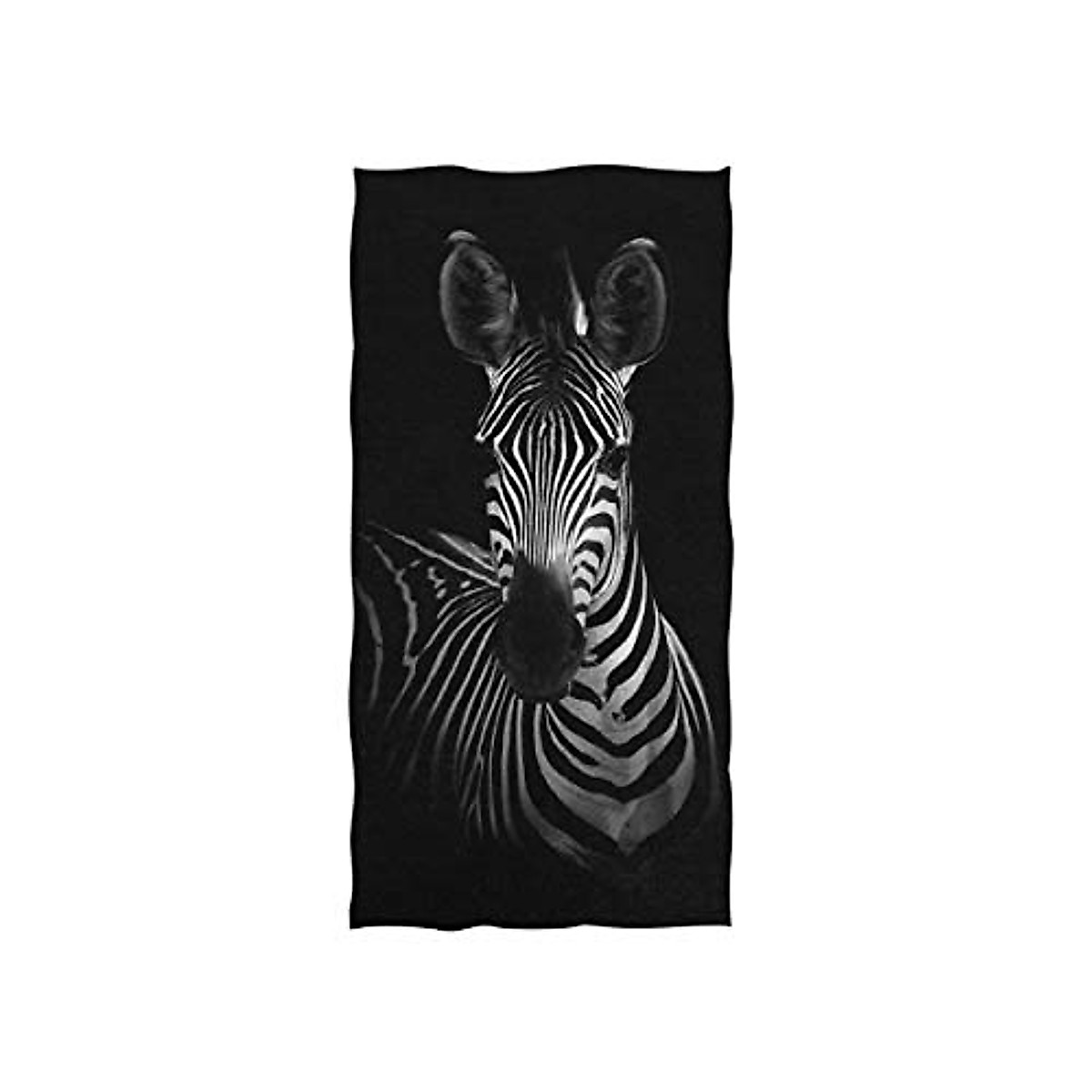 African Zebra Print Animal Pattern Hand Towel Yoga Gym Cotton Face Spa Towels Absorbent Multipurpose for Bathroom Kitchen Hotel Home Decor Set 15x30 Inch