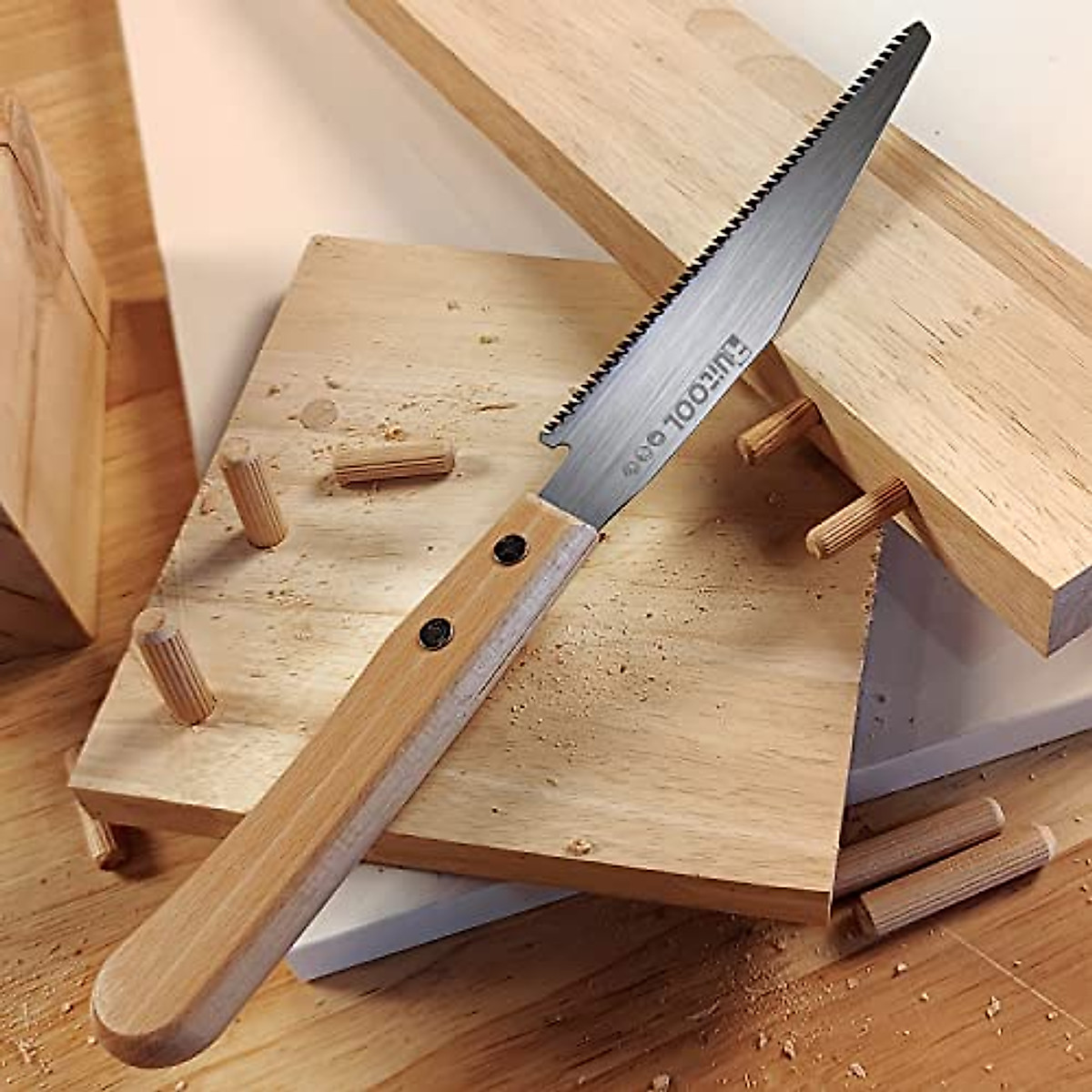 RUITOOL Japanese Hand Saw 6 Inch Pull Saw SK5-Steel Flexible Blade 14TPI Flush Cut Trim Saw Wood Saw Wood Handle for Woodworking Hand Tools