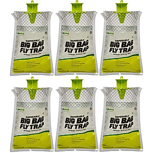 RESCUE! Big Bag Fly Trap – Disposable, Outdoor Use - 6 Traps