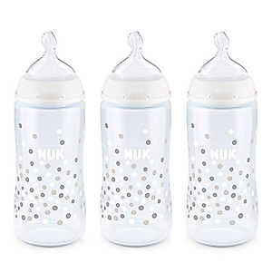 NUK Perfect Fit Baby Bottle, Dots, 3 Count (Pack of 1 )