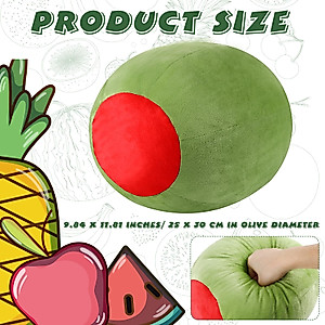 Beeveer Christmas Decorative Gift Cute Olive Plush Pillow Kawaii Fruit Hugging Plushies Soft Novelty Toy Cushion Seat Xmas Decor for Kids Girl Home