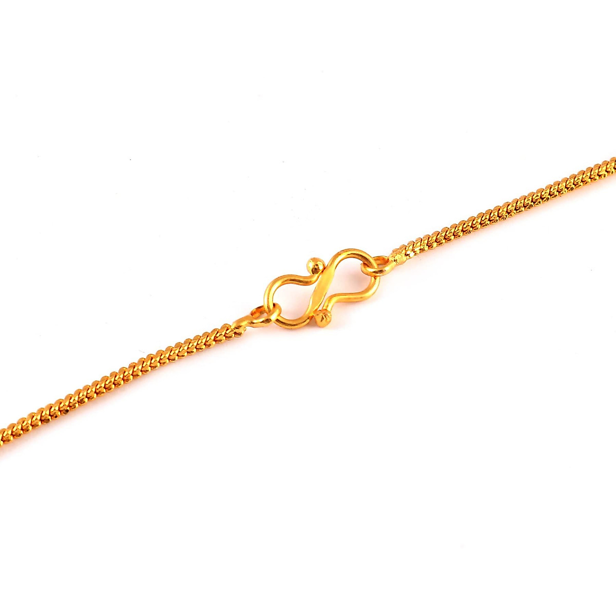 JewarHaat Chain Indian K Gold Plated Handmade Daily Use Fashionable Link Jewelry for Men, Women (Simple Square Design)