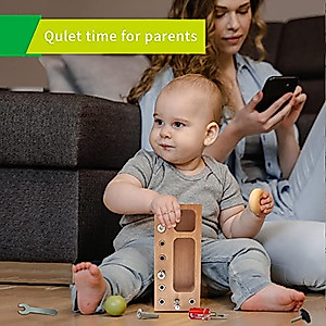 Montessori Toys for 3 4 5 Year Old, Montessori Screwdriver Board, Kids Wooden Toys, Fine Motor Skills Toys, Sensory Toys for Toddlers, Preschool Learning Toys for Toddler Travel