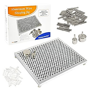 The hobbyworker Wire Bending Jig,Wire Jig Includes 30 Metal pegs for Jewelry Making Tools and Wire Wrapping Supplies