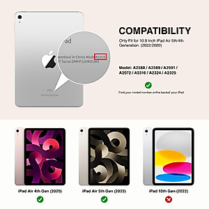 LovRug iPad Air Case (M2) 2024, 11 Inch with Pencil Holder, Soft TPU Back Smart Protective Cover (Watermelon Red)