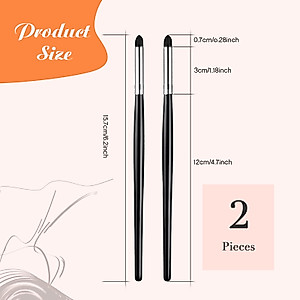 2 Pcs Eyeliner Smudge Brush Pencil Soft Makeup Tool Eyeshadow Blending Brush Eye Pencil Brush Eyeliner Smudge Tool Set for Eyeliner Blending Eye Shadow Liner (Sponge, 6.2 Inch)