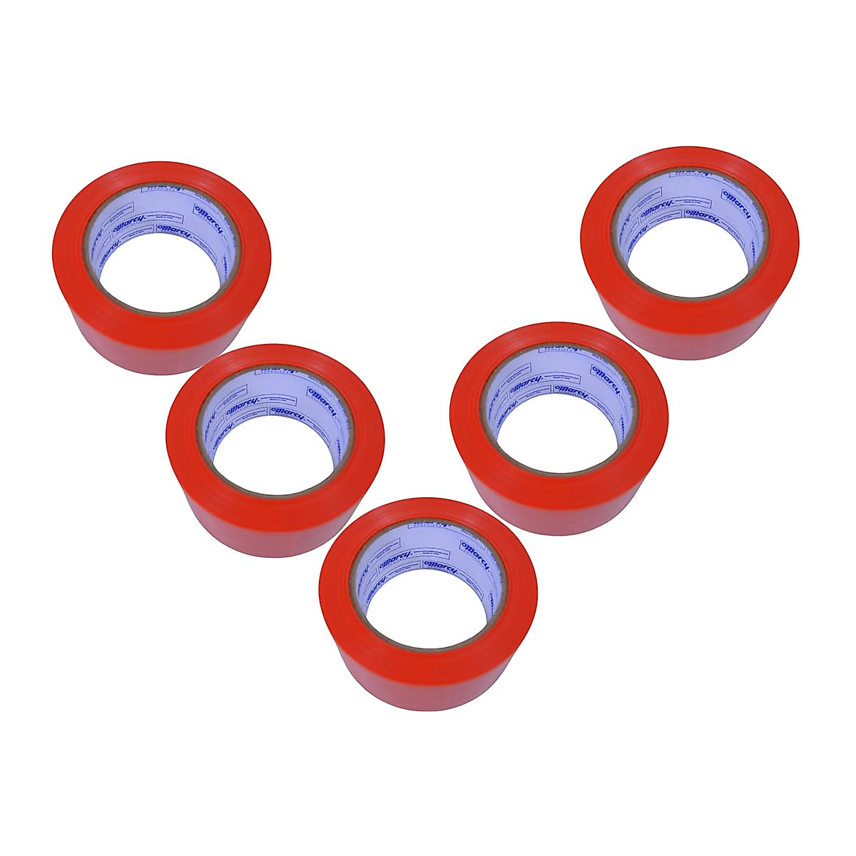 5 Rolls Auto Glass Tape All Weather, No Residue 2" x 108' Orange Perforated (6")