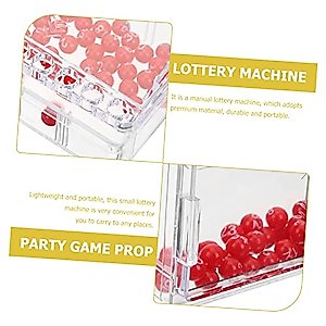 Totority 1 Set Analog Number Picker Portable Game Console Mini Dice Mini Accessories Lottery Games Props Portable Lottery Machine Fortunate Number Picker Plastic Party Supplies Lottery Case