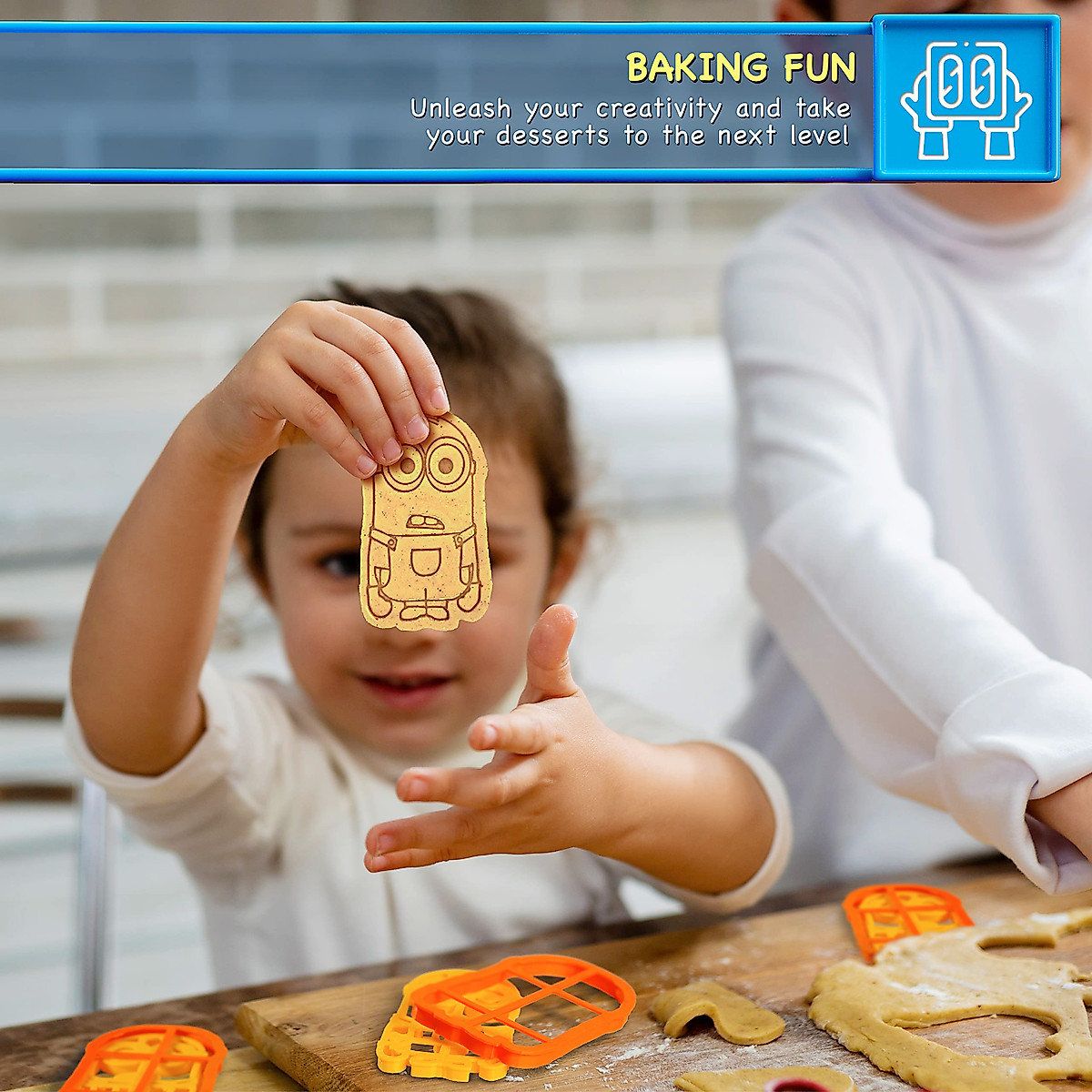 Cookie Cutter by 3DForme,For Minion Baking Cake Fondant Frame Mold for Buscuit, Set 2 Piece Made in Ukraine