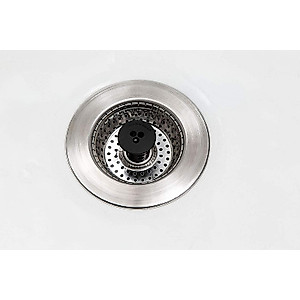 SinkShroom KSS682 Revolutionary Clog-Free Stainless Steel Kitchen Sink Strainer, Black, 6 Pack