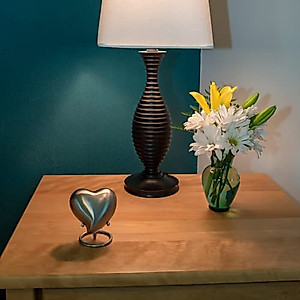 Pewter Keepsake Heart Stand, Silver Brass, Display Stand for a Heart Shaped Mini Urn, 2.5 Inches High, Fits Keepsake Heart Urn