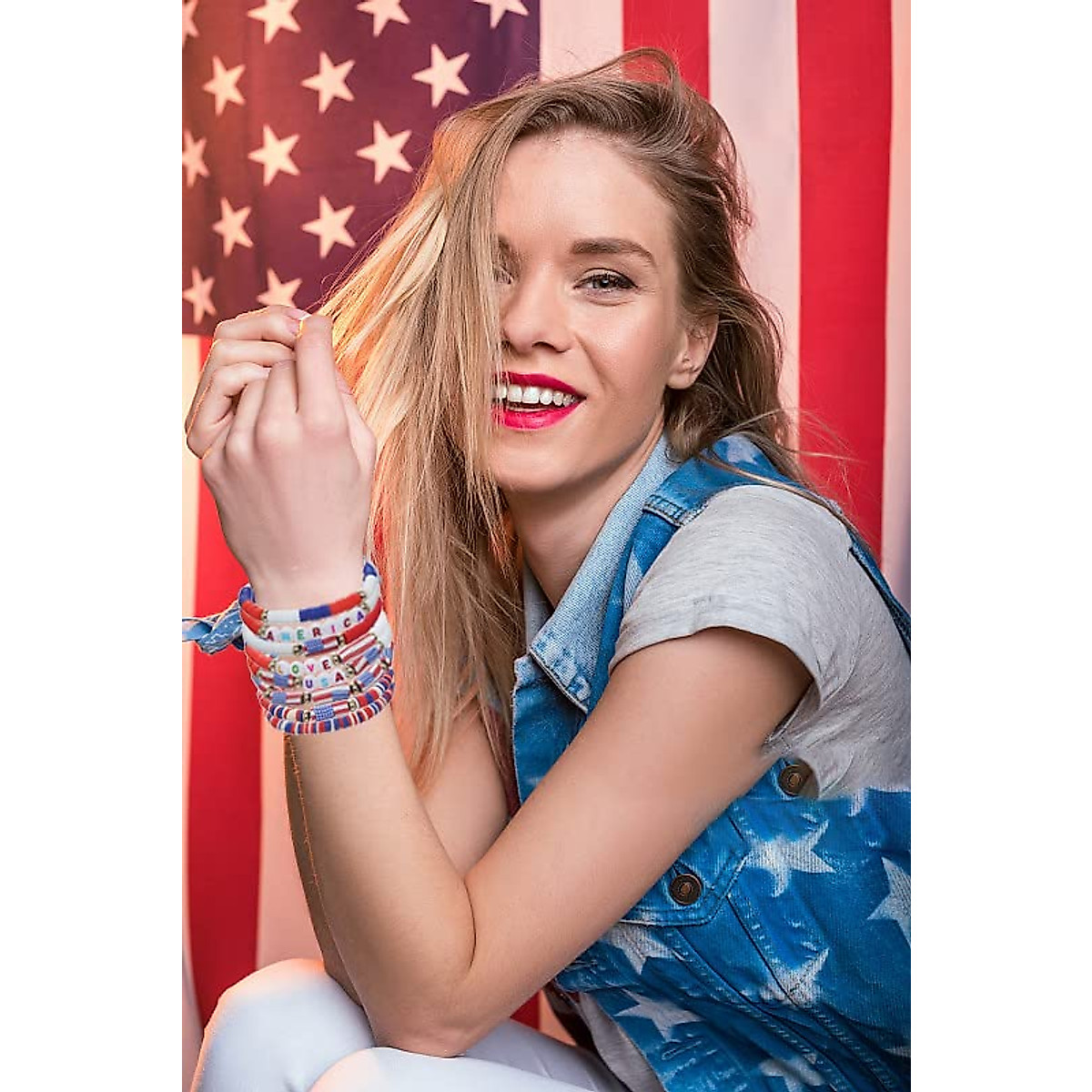 Heishi Surfer Bracelets for Women Vsco Boho Beaded Bracelet Friendship Polymer Clay Rainbow Bracelet Stack Vinyl Disc Stackable Bracelet, Stone, created-alexandrite