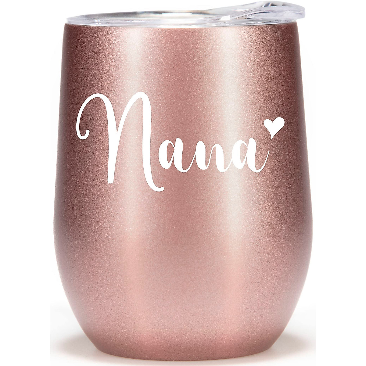 VIOLET & GALE Nana Gifts for Grandma - 12oz Wine Glass Tumbler Cup - Lovely Grandma Gift for Best Nana Ever, Beautiful Insulated Coffee Mug