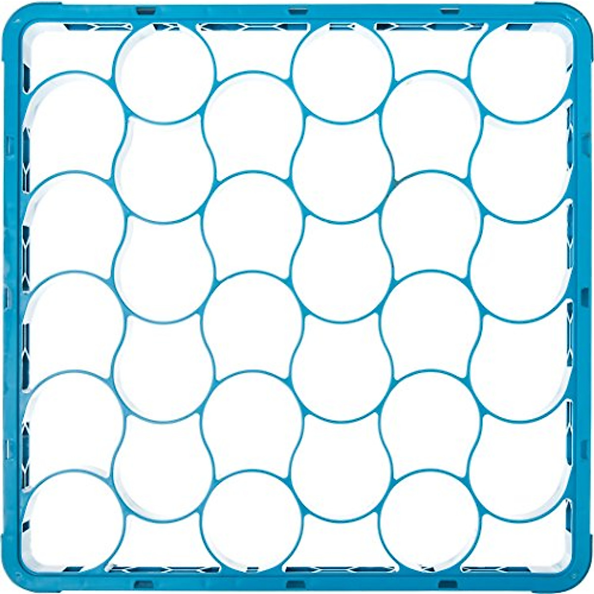 Carlisle FoodService Products REW30S14 OptiClean NeWave Polypropylene 30-Compartment Short Glass Rack Extender, 19-3/4" Length x 19-3/4" Width x 10.87" Height, Blue (Case of 6)