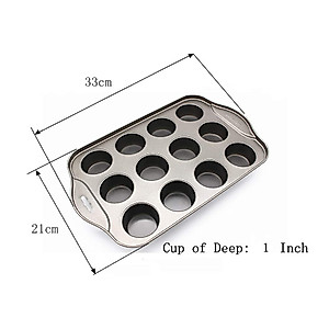 Shekure 12 Cups Mini Cheesecake Pan, springform Pan,bundt cake pan，Baking Dishes