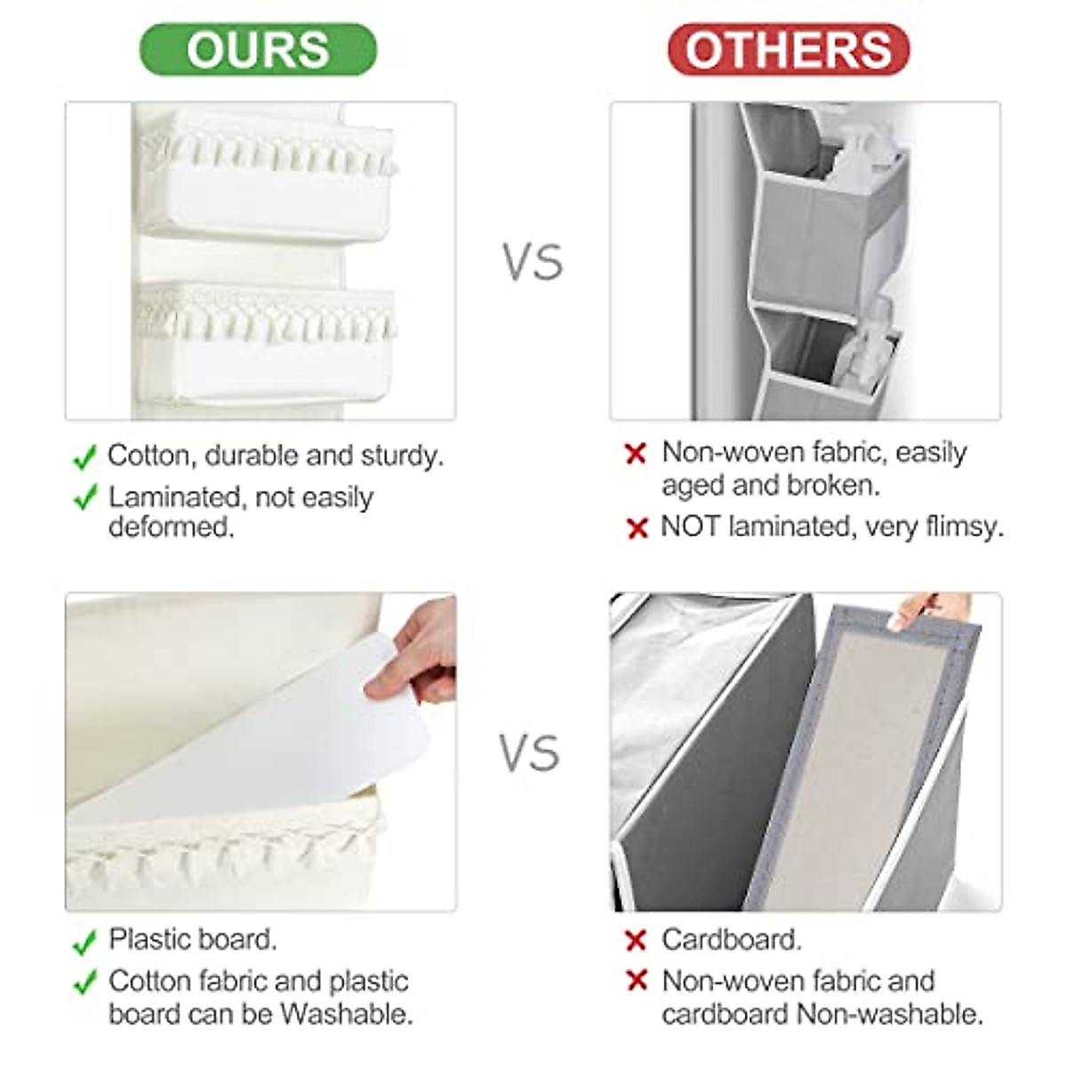 Dahey Over The Door Organizer with 4 Pockets Boho Door and Stuffed Animal Storage Hammock Hanging Toy Storage Organizer for Nursery Kid Playroom Bedroom