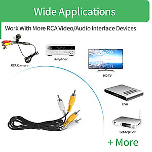 Security-01 2-Pack 2-RCA Male to 2-RCA Male Stereo Audio Cable, Black (1 Meter, 3.28 Feet)