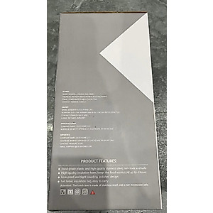 Lille Home Stackable Stainless Steel Thermal Compartment Lunch/Snack Box, 3-Tier Insulated Bento/Food Container with Upgraded Lunch Bag, Portable Cutlery Set and 3 Extra Silicone Seals, 43 OZ, Gray