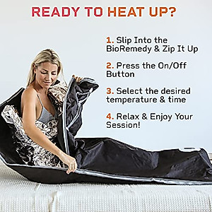 LifePro Sauna Blanket for Detoxification - Portable Far Infrared Sauna for Home Detox Calm Your Body and Mind Regular Black