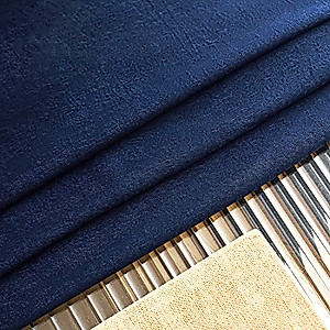 Privacy Sheer Curtains 84 inch Length 2 Panels Set, Semi Sheer Privacy Curtain Drapes, Navy Rod Pocket Velvet Opaque Privacy Curtains for Windows Living Room Bedroom Sunroom French Doors (52"W x 84"L)