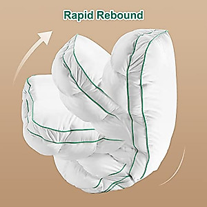 YOUR MOON Fluffy Support Bed Pillow Queen Size, Super Soft Premium Down-Alternative Filling for Sleeping, Luxury Hotel Quality Bed Pillows for Side Sleeper (White)