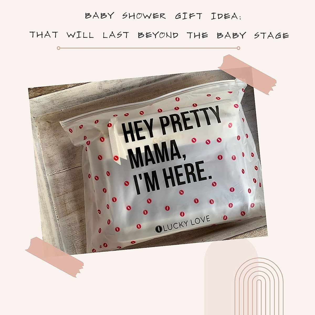 Lucky Love Diaper Bag Organizing Pouches | Set of 4 Including Diaper Clutch | Dry Wet Bag (White & Black)