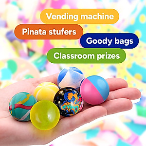 Bouncy Balls Assorted Bulk Toys Pack 25psc 1.26inch 32mm - Super Ball for Toddlers and Adults Party Favors Pinata Filler Goodie Bags Stuffers for Kids Treasure Box Toys for Classroom Carnival Prizes