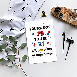 Ulbeelol Funny 70th Birthday Card, Happy 70th Birthday Card, Humorous 70 Years Old Bday Card for Grandma Father Husband Him...