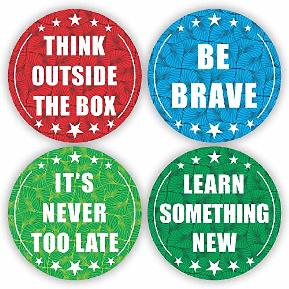 Motivational Floor Wall Decals - (Pack of 40) 4" Large Classroom Line Up Spots Positive Sayings Markers Sensory Pathway Inspirational Quote Decor Stickers